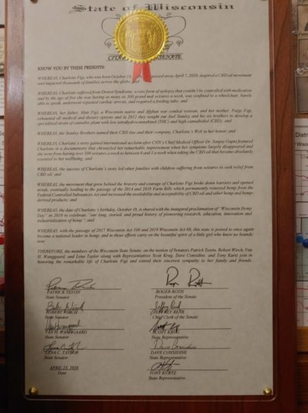 Wisconsin awards Charlotte Figi posthumous citation - Northern WI NORML ...